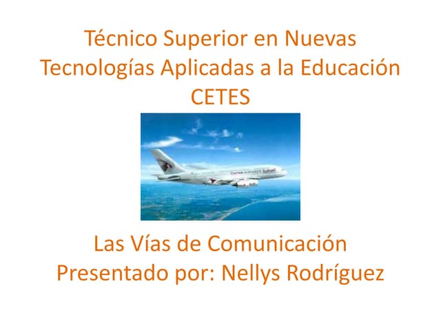 Vias de comunicacion | PPTX