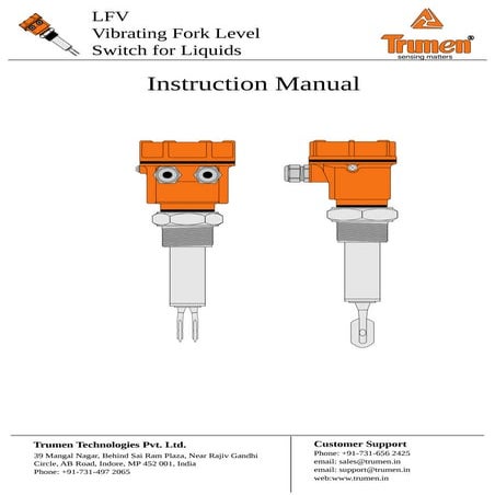 Vibrating Fork Point Level Switch for Liquids | PDF