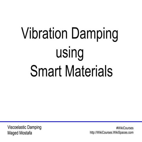 Vibration damping using smart materials | PDF
