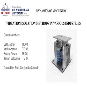 Vibration isolation methods in various industries | PDF | Auto Safety ...