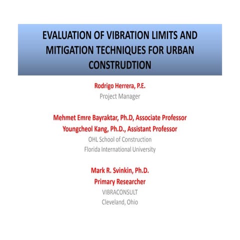 EVALUATION OF VIBRATION LIMITS | PDF