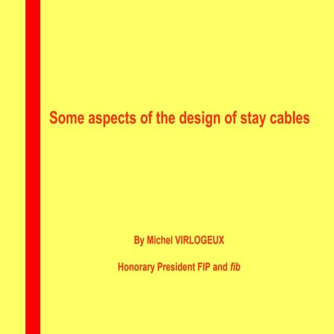 Vibrations Stayed cable bridge | PPT