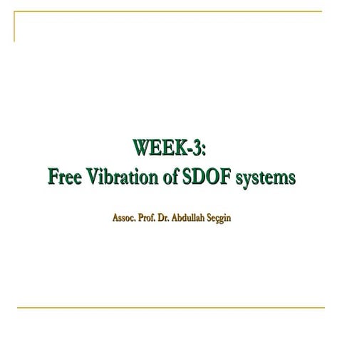 mechanical vibrations training class presentation | PPT