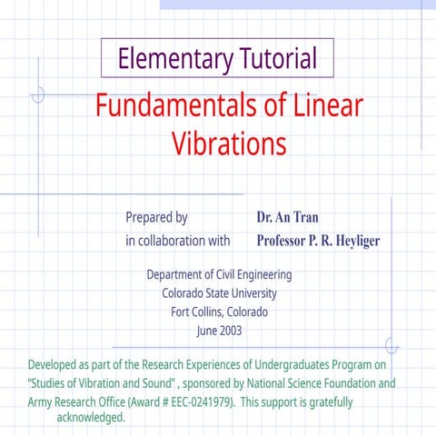 Vibrations_Tutorial2 sobre cimentaciones | PPT
