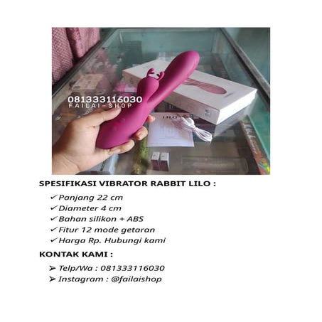 Jual Vibrator Rabbit Lilo 081333116030 Sextoys Wanita di Surabaya | DOCX