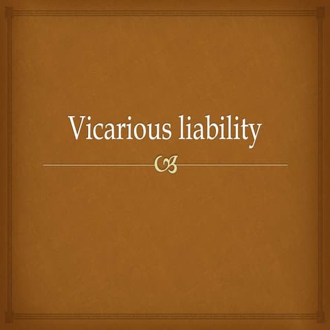 Vicarious liability | PPTX