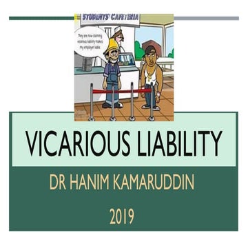 Tort - Vicarious liability | PDF