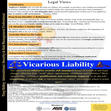 Vicarious liability.tony ridley.security risk management.security ...