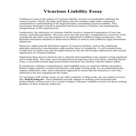 Vicarious Liability Essay.pdf