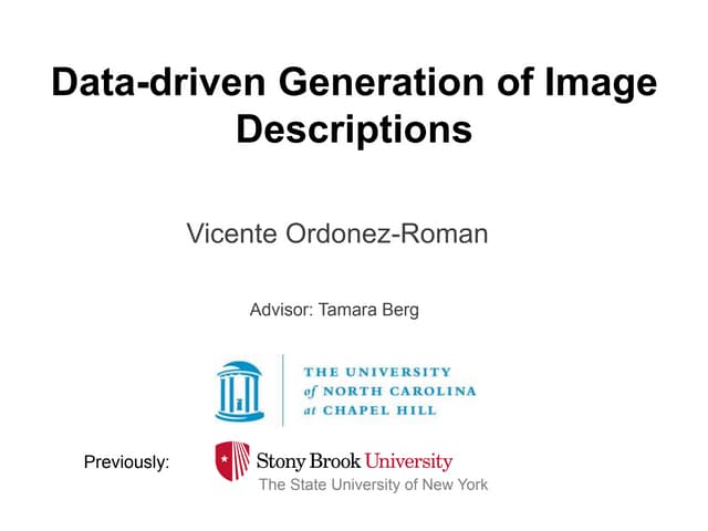 Data Driven Generation Of Image Descriptions Ppt