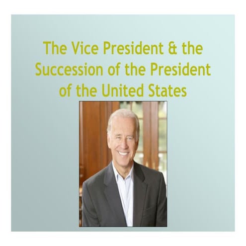 Vice President And Succession | PPT
