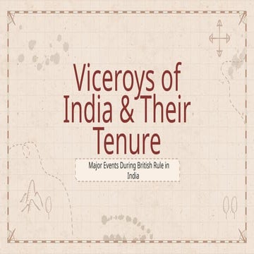 Viceroys of India & Their Tenure – Key Events During British Rule | PPT