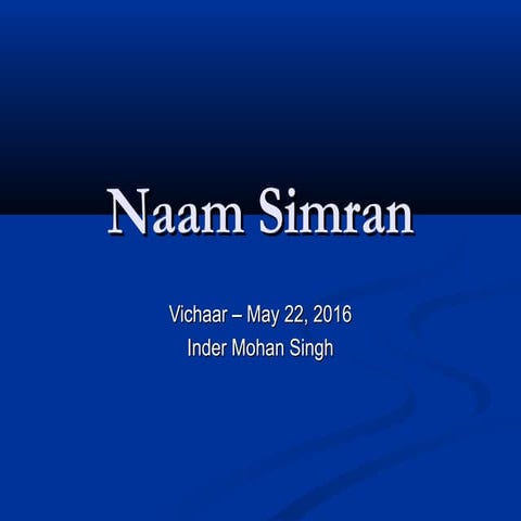 Naam Simran | PPT