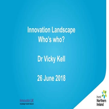 Innovation and R&D Escalator Workshop: Joanne Coyle - Introduction to ...