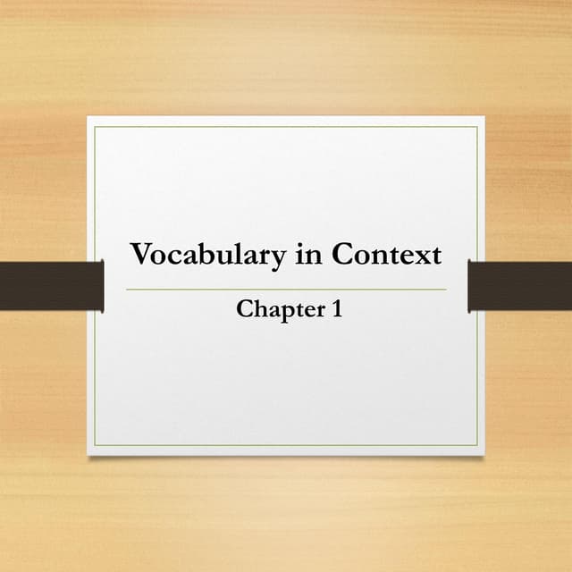 Sage approach to vocabulary | PPTX