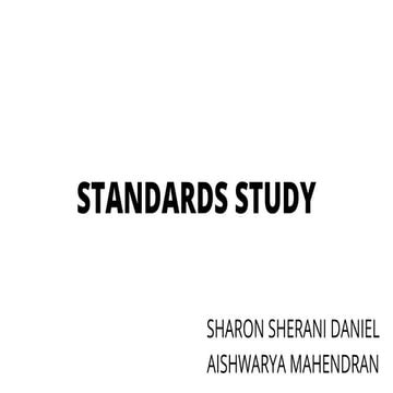 STANDARD STUDY | PDF