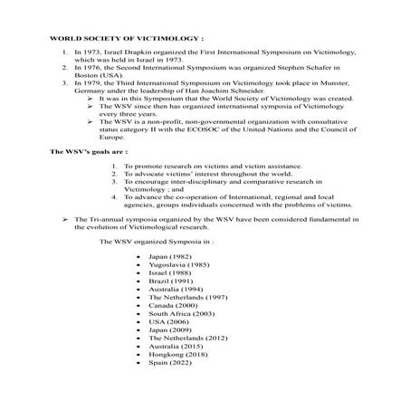 VICTIMOLOGY presentation. This explains all the thing about victim | PDF