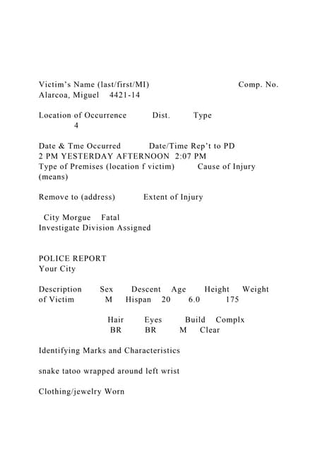 Incident report | PPTX