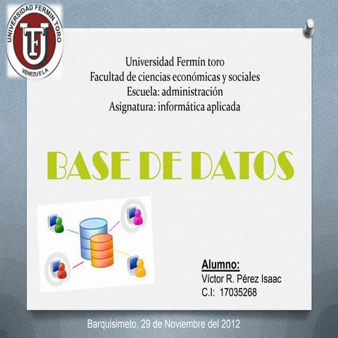 Victor base de datos | PPTX