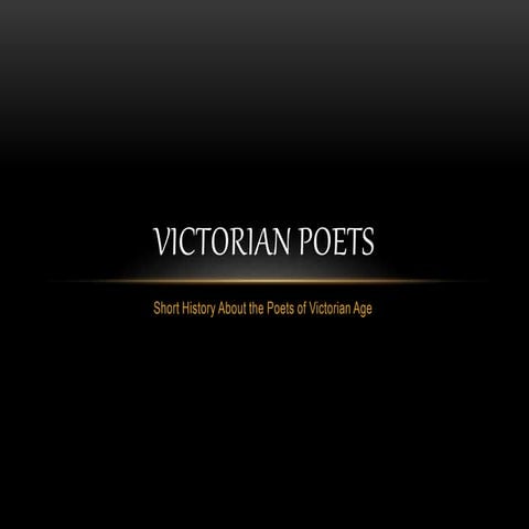 Victorian poets | PPT