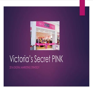 Victoria’s secret pink NMDL 2015 | PPT