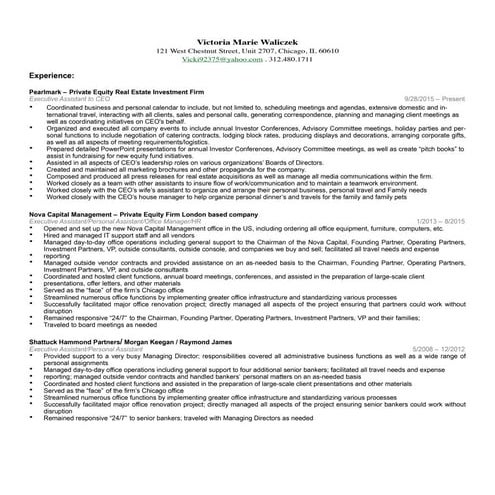 Victoria Waliczek Resume - 2016 | PDF