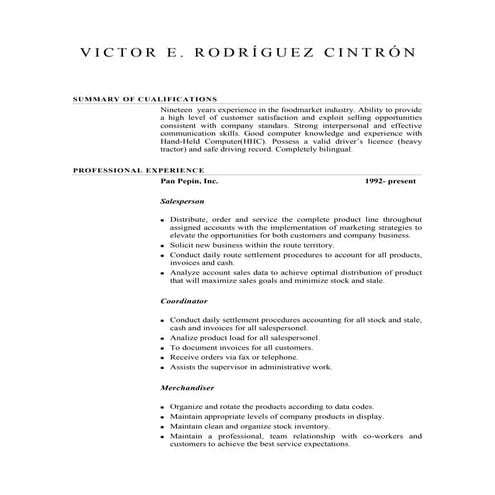 Victor rodriguez resume | DOC