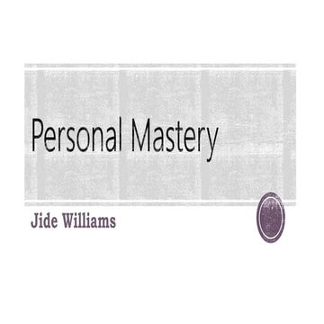 Personal Mastery | PPTX