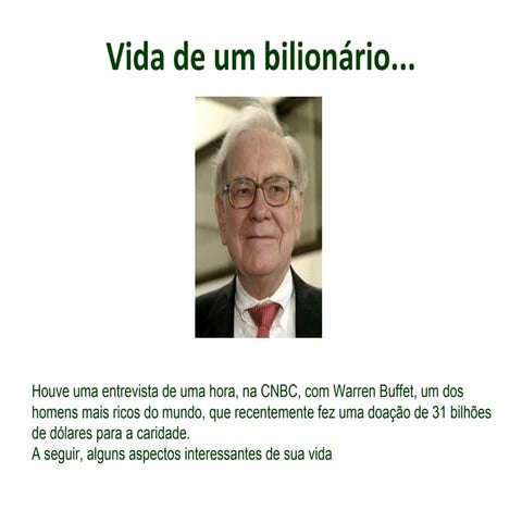 Quem é Warren Buffett Tutorial Completo Gratuito | PDF