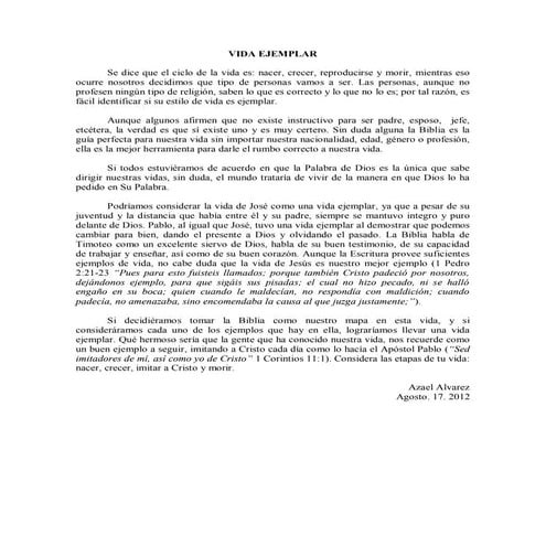 Vida ejemplar | PDF