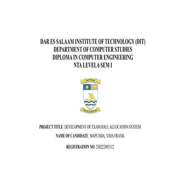STUDENT’S PROJECT ALLOCATION AND MANAGEMENT SYSTEM | PDF