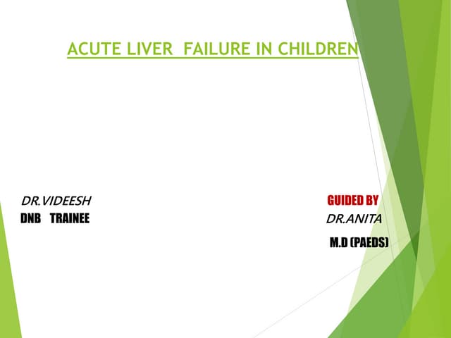 Acute liver failure in children | PPTX | Blood Disorders | Diseases and ...