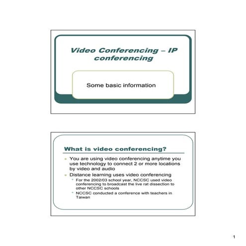 Video Conferencing – IP conferencing | PDF