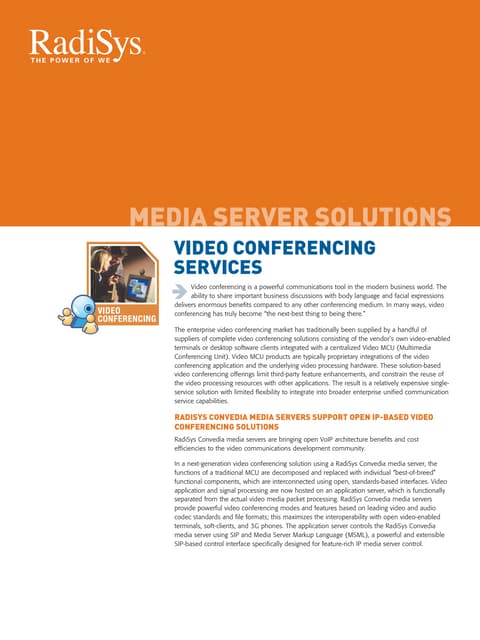 Polycom Video Conferencing Solutions Brochure | PDF | Web Conferencing | Computer Software and ...