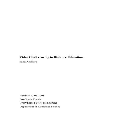 Video Conferencing Tools For Distance Education Pdf