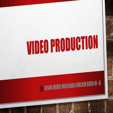 Techniques used in video production | PPTX