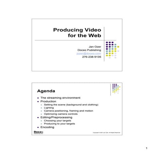 Video Production for Streaming | PPT