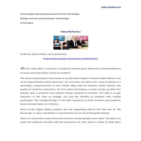 Video reflection | PDF