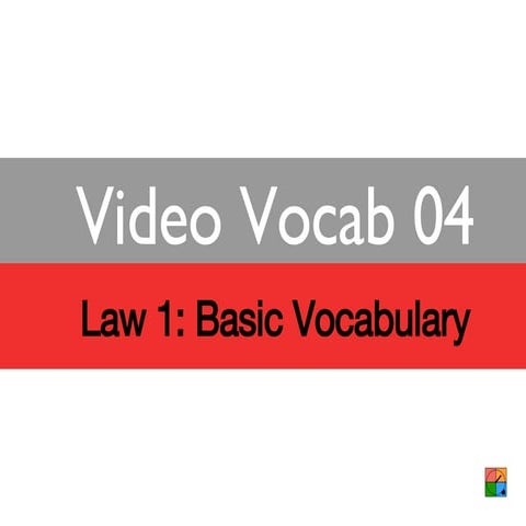 Video Vocab 04 - Law 1: Basic Legal Terms | PPT