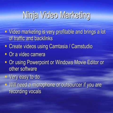 Video 5 ninja_video_marketing | PPT