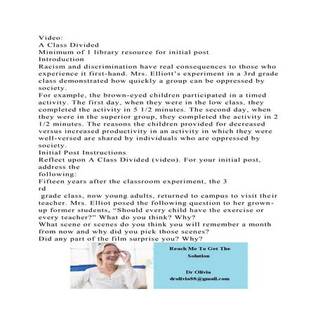 A Class Divided Essay | PDF