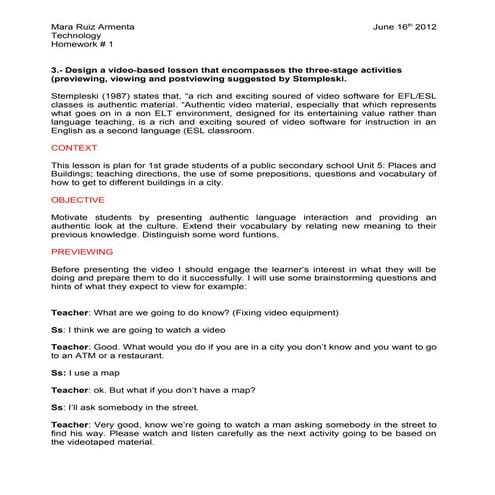 Video activity 1st hw | DOC