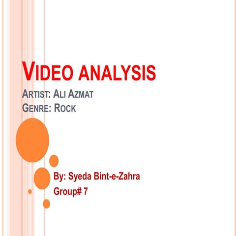 Video analysis (Ali Azmat) | PPTX