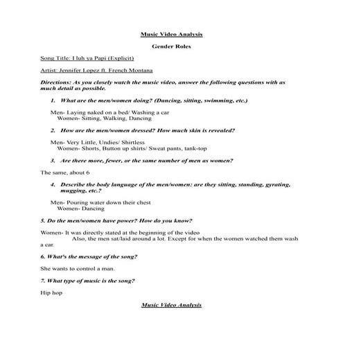 Video analysis | DOCX