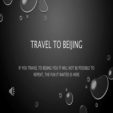 Travel to Beijing | PPTX