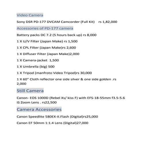 Video camera new | PDF