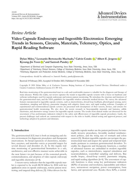 Wireless Capsule Endoscopy Review Of Commercial Capsules Pdf 7156