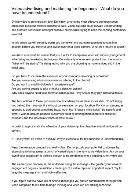 The Good Brief - a no-frills guide to writing creative briefs | PDF