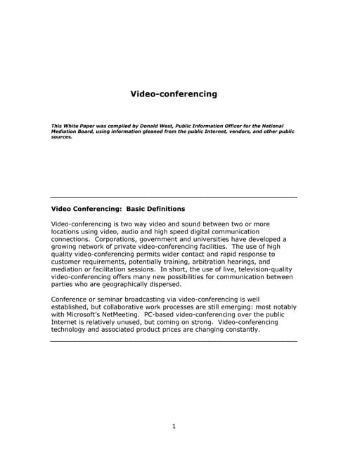 MULTIMEDIA CONFERENCING.pptx | Web Conferencing | Computer Software and Applications