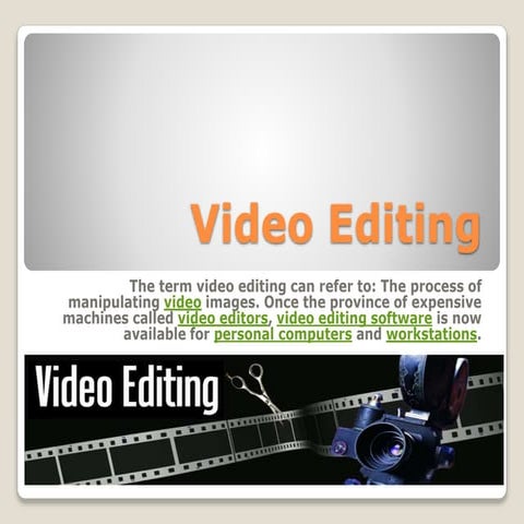 Video editing Course Guide | PPTX